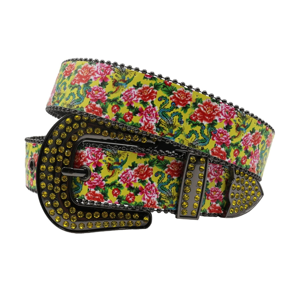 Aurgiarme Beaded Waist Belt Studded Buckle Encrusted Crystal Belly ...