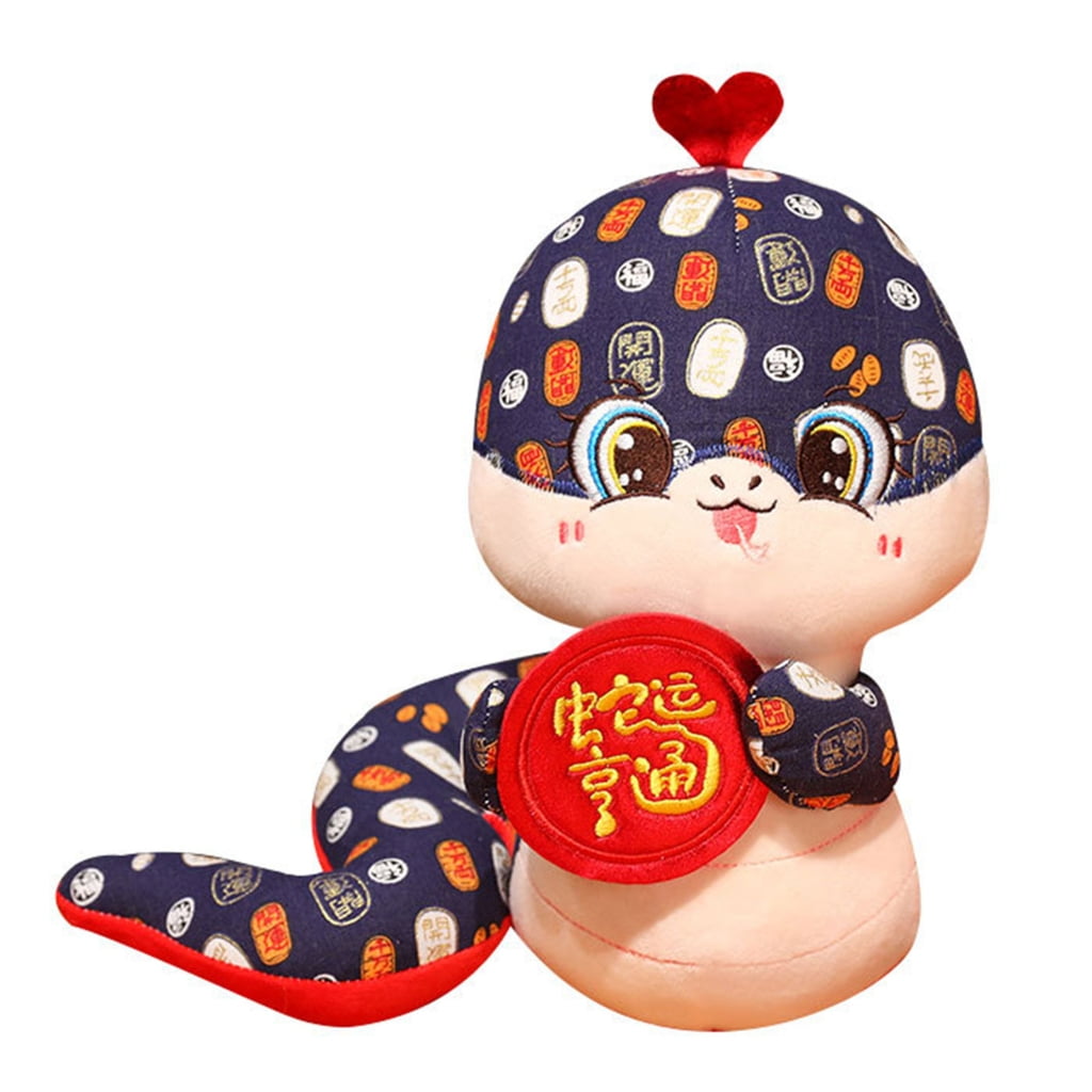 Aurgiarme Cartoon Snake Figure Plush Snake Plush Dolls Animal Toy Furry ...