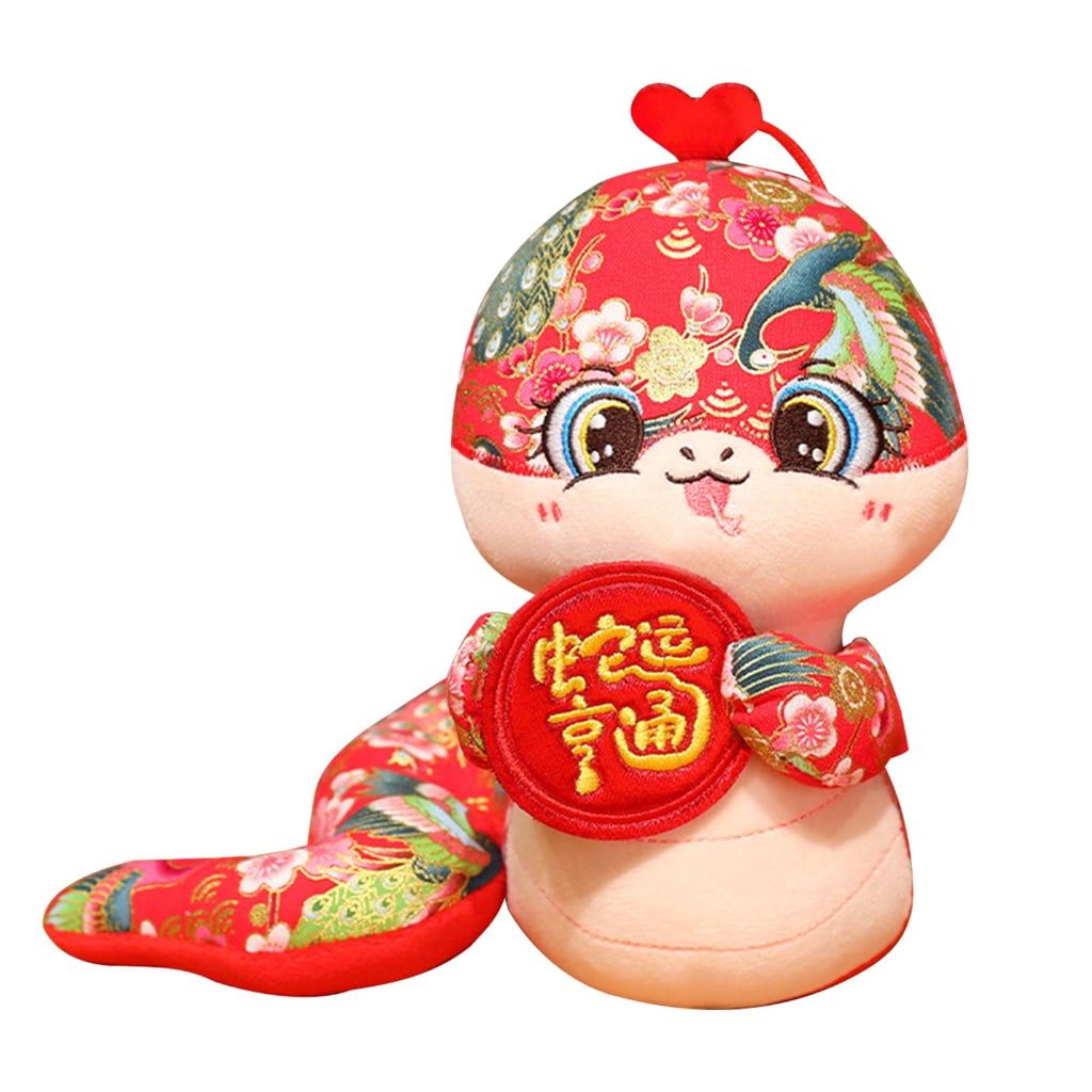 Aurgiarme Cartoon Snake Figure Plush Snake Plush Dolls Animal Toy Furry ...