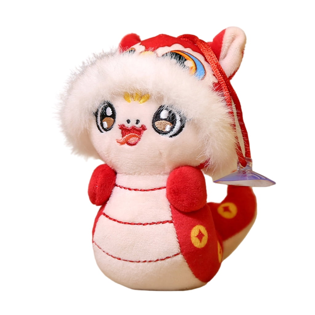 Aurgiarme Cartoon Snake Toy Chinese New Year Cartoon Plush Toy Snake ...