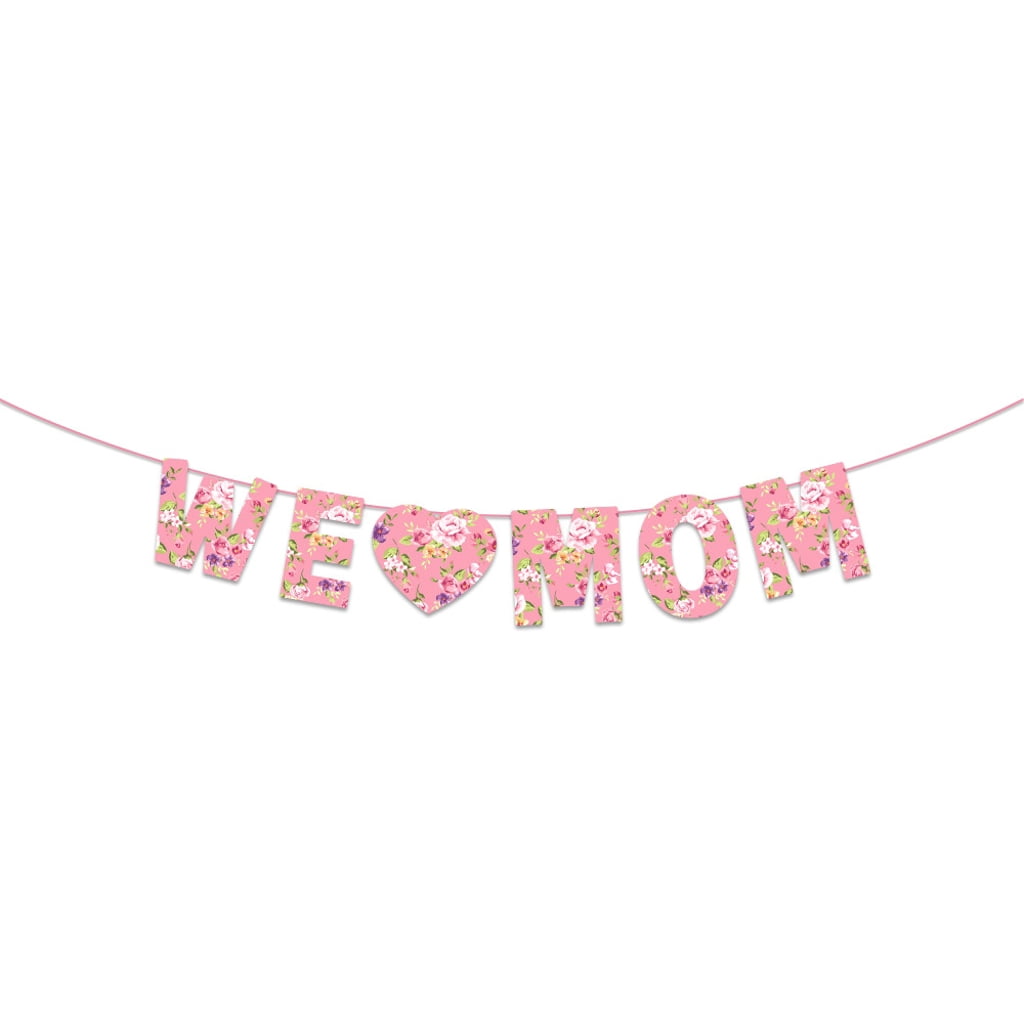 Aurgiarme Cheerful Mother’s Day Bunting - Mothers Day Bunting to ...