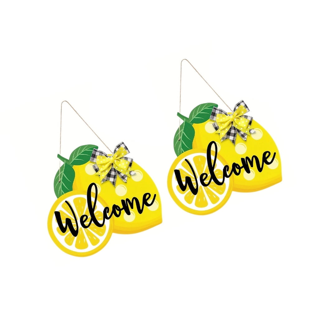 Aurgiarme Delicate Lemon Door Sign Woods Hangings, Pattern for Any ...