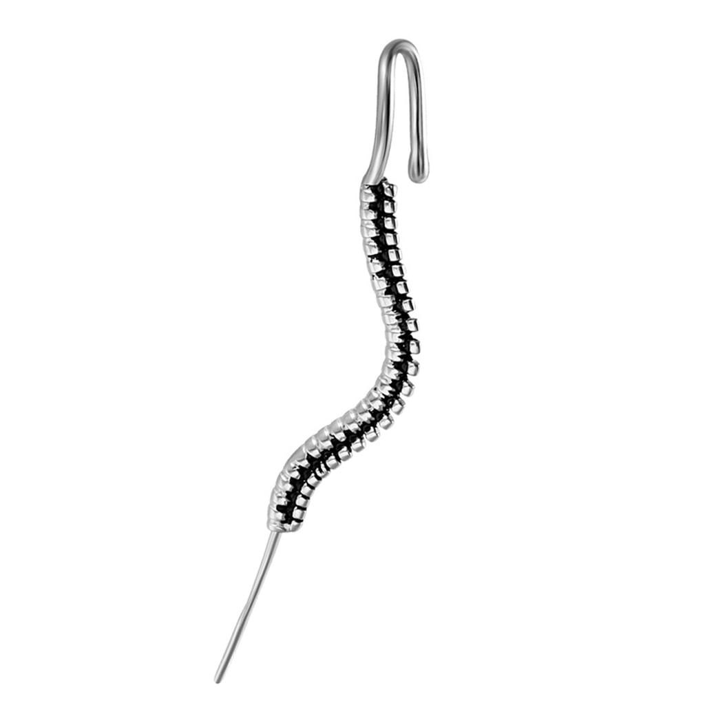 Aurgiarme Diagonal Line Styles Piercing Ear Cuff Stainless Steel ...