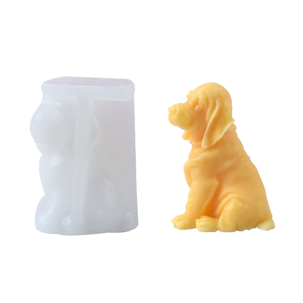 Aurgiarme Dog Shaped Silicone Molds Animal Candle Molds for Candle Soap ...