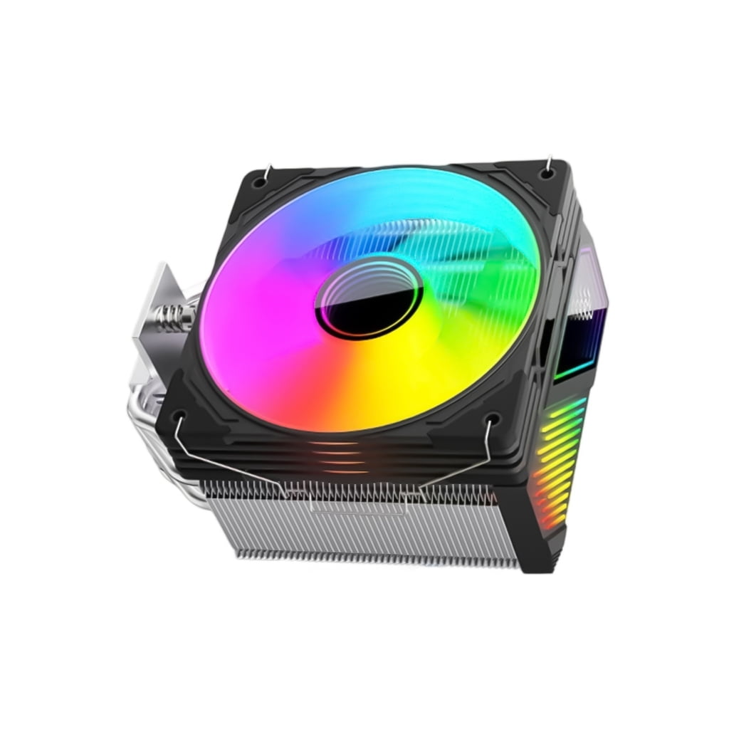 Aurgiarme Efficient CPU Cooling Fan DC12V with 6 Heat Pipes and ARGB Lighting Wide Compatibility ...