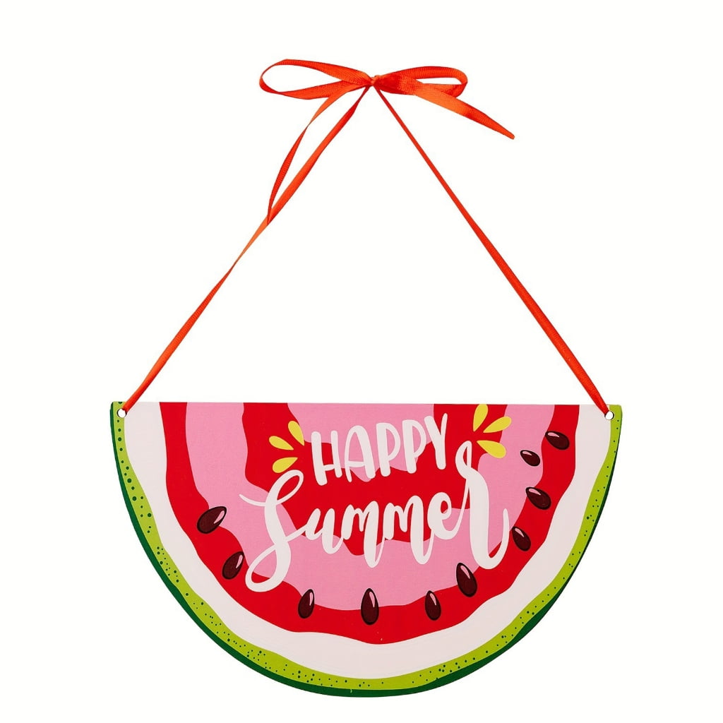 Aurgiarme Eye Catching Door Accent Watermelon Wreath Door Welcome Sign ...
