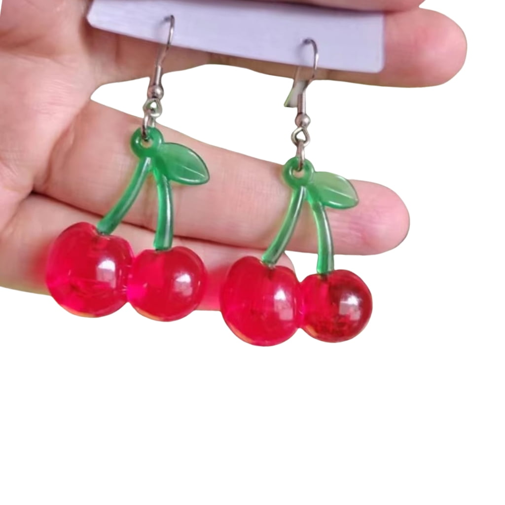 Aurgiarme Fashionable Cherries Shape Earrings Vibrant Cherries Shaped ...