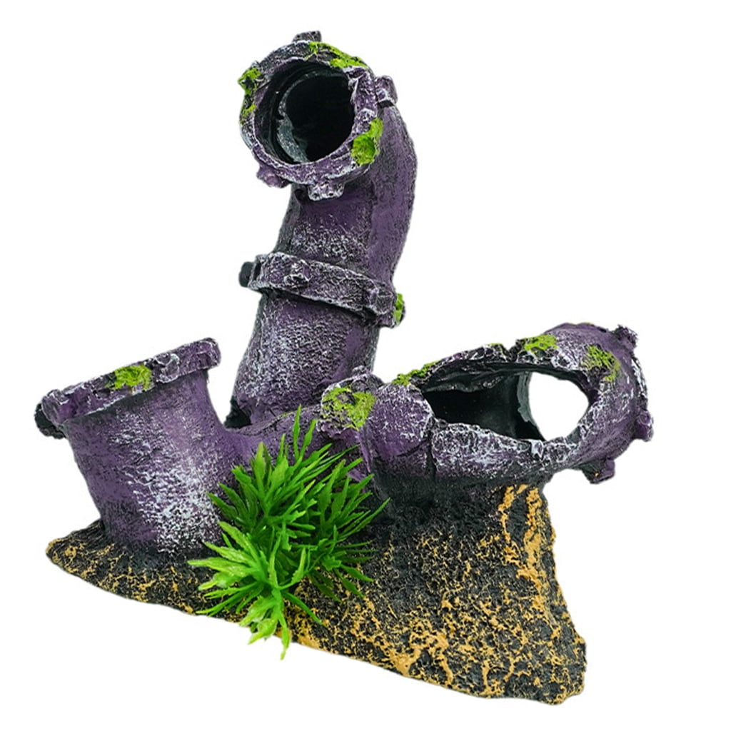 Aurgiarme Fish Tanks Artificial Water Pipe Simulation Landscape Large ...