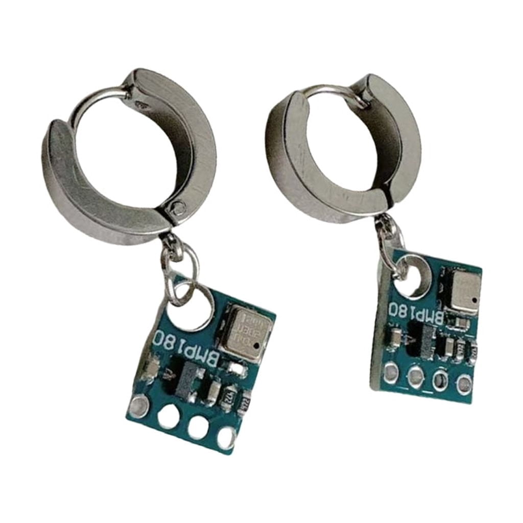 Aurgiarme Futuristic Alien Circuit Earrings Punk Charm Earrings ...