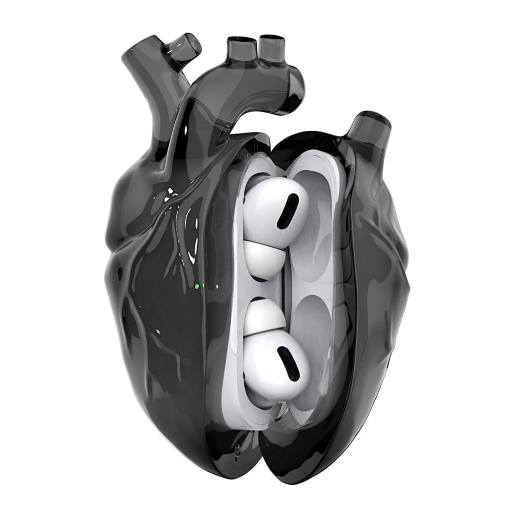 Aurgiarme Heart Designs Liquid Silicone Earphone Case For Earbuds ...