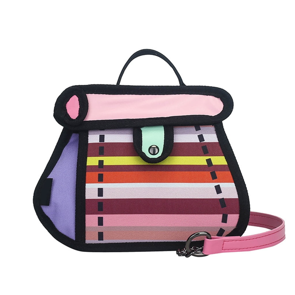 Aurgiarme Innovative 2D Cartoon Crossbody Bag Office Handbag ...