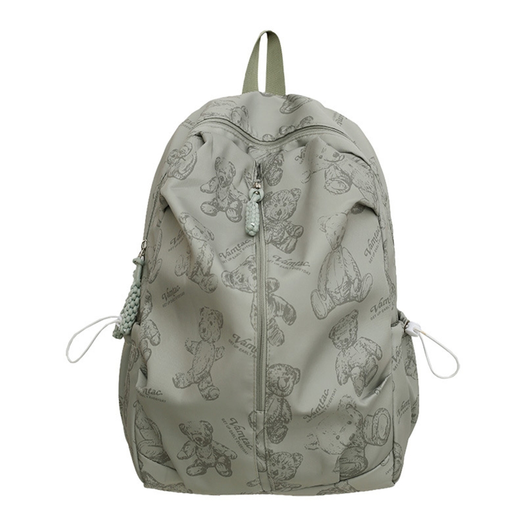 Aurgiarme Japanese Women Men Teens Bear Print Large Capacity Backpack ...