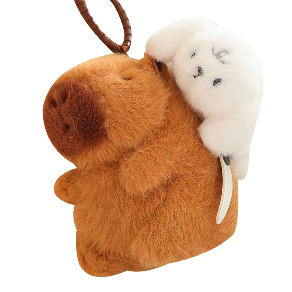 Aurgiarme Lovely Capybaras Plush Keychain Decorative and Functional ...