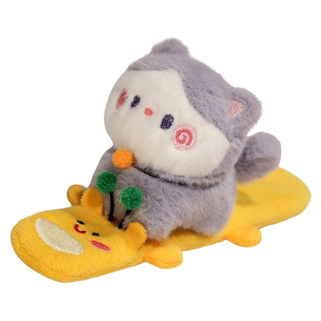 Aurgiarme Lovely Plush Clap Circles Furry Animal Slap Bracelet Fun ...