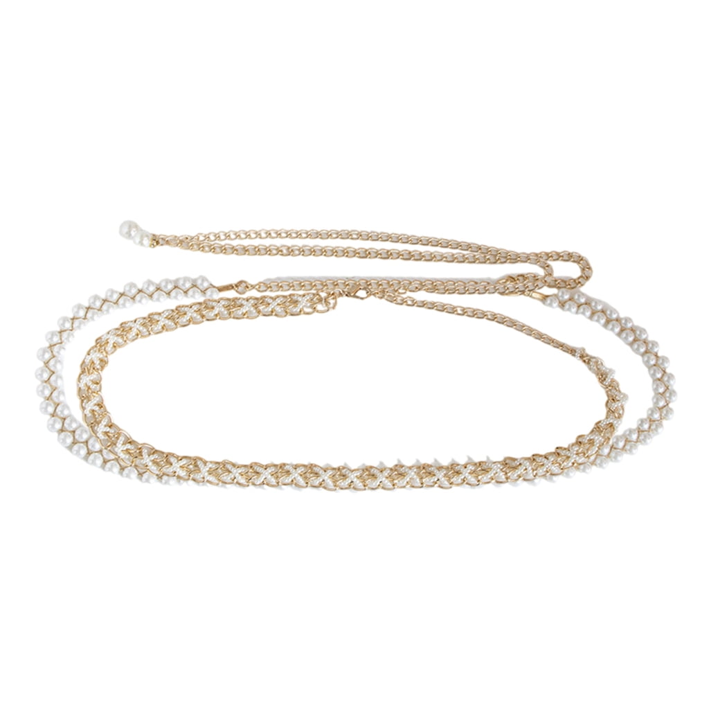 Aurgiarme Luxurious Pearls Waist Chain for Female Belly Chain Belt ...