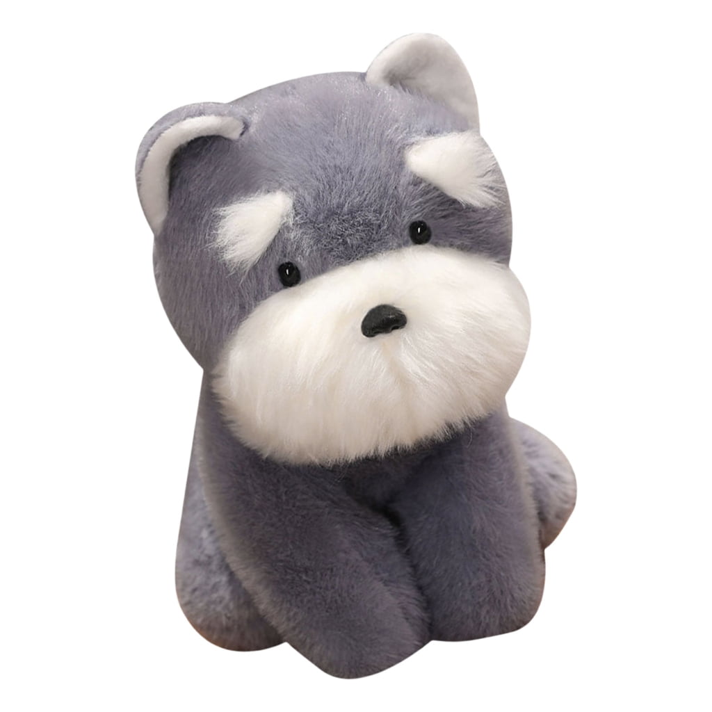 Aurgiarme Plush Dog Dolls Life Like Schnauzer Dog for Kids Stuffed ...