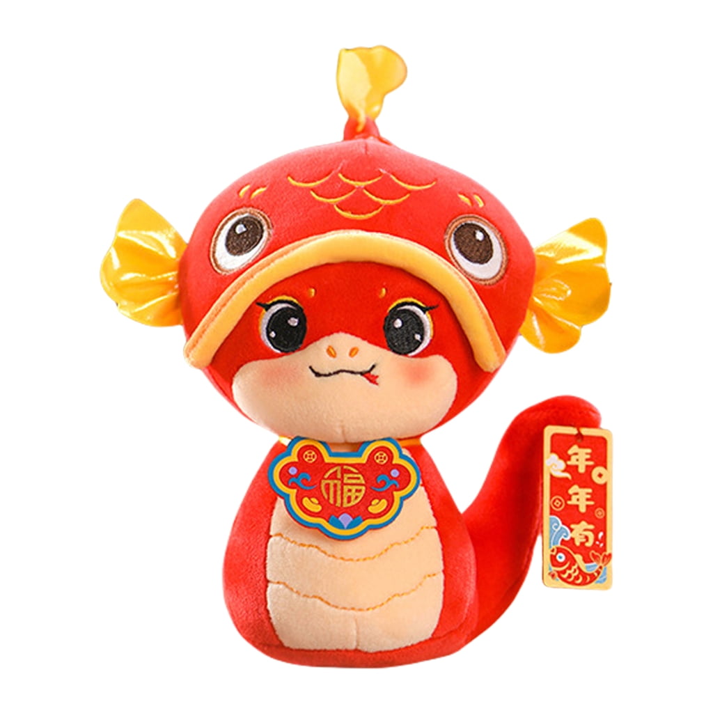 Aurgiarme Plush Snake Mascots Toy Stuffed Snake for Chinese New Year ...