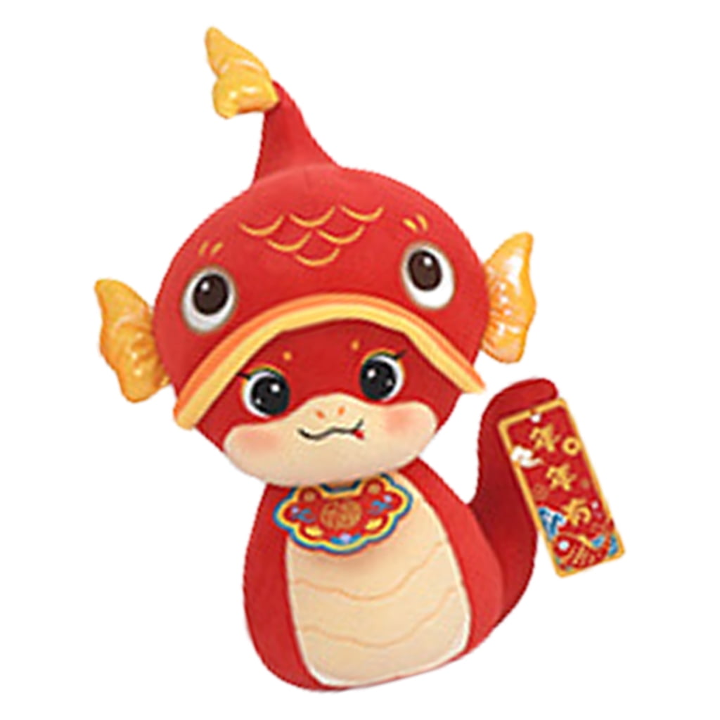 Aurgiarme Plush Snake Mascots Toy Stuffed Snake for Chinese New Year ...