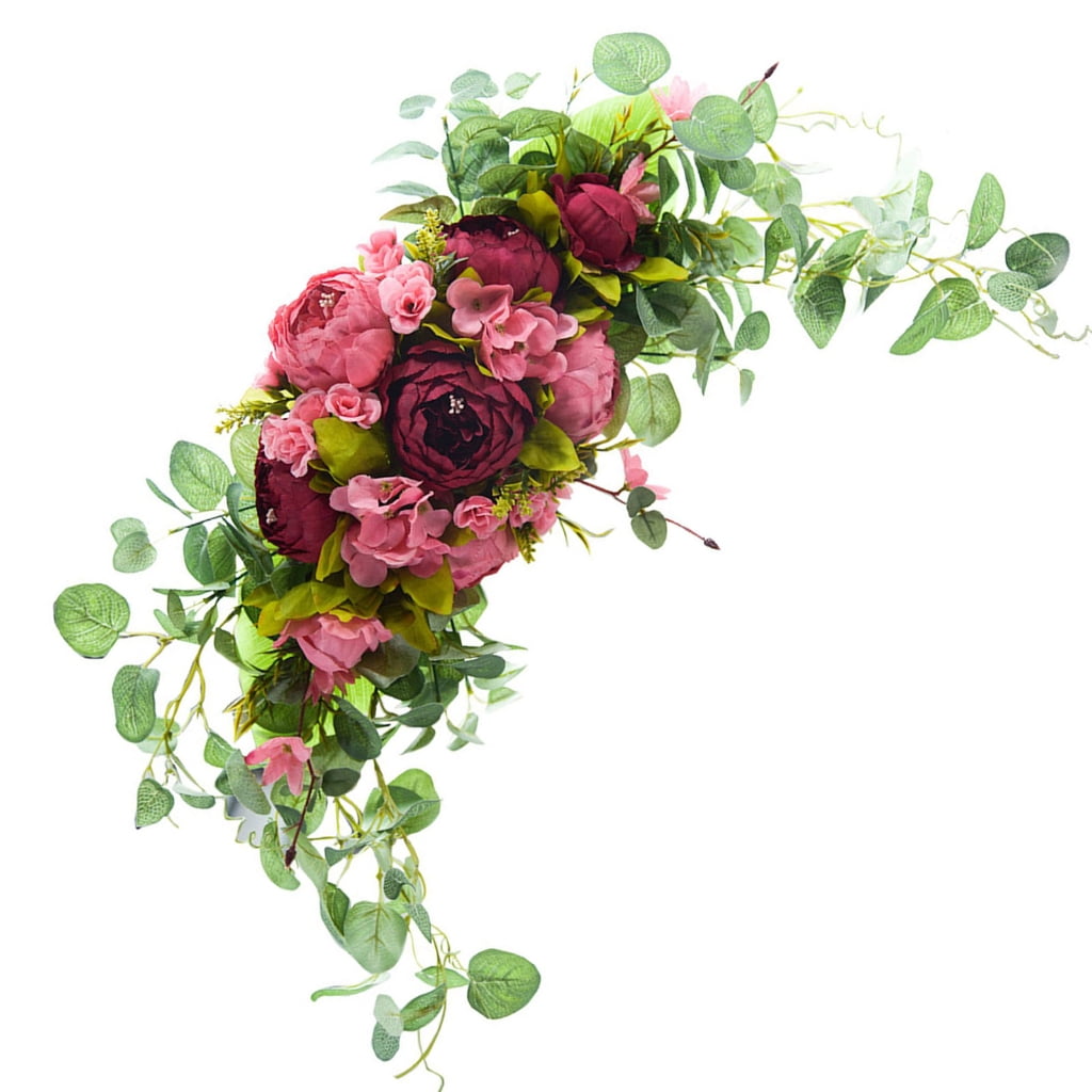 Aurgiarme Realistic Artificial Flower Swag Wedding Ceremony Sign Flower ...
