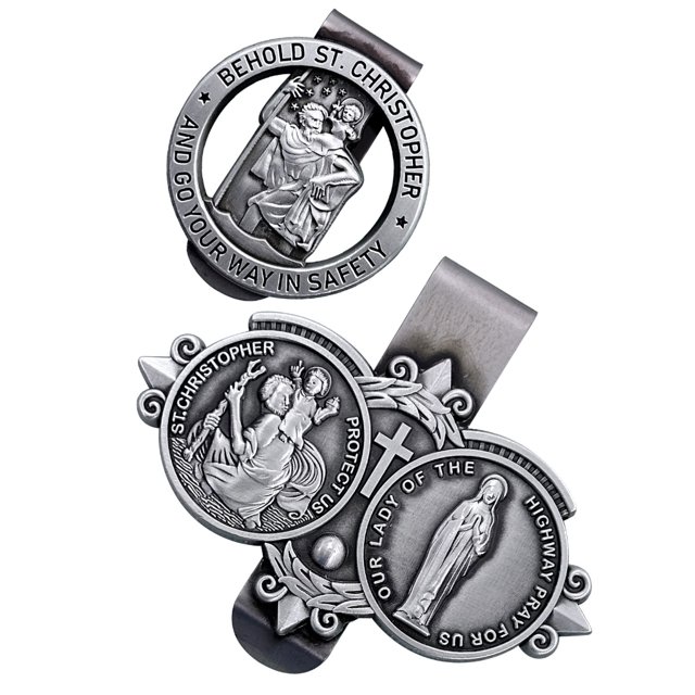 Aurgiarme Religious Christophers Clip Holy Christophers Vehicle Visors ...