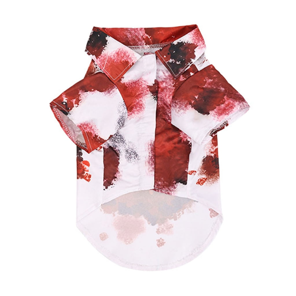 Aurgiarme Scary Blood Halloween Outfit for Pet Comfortable 2Legs Bloody ...