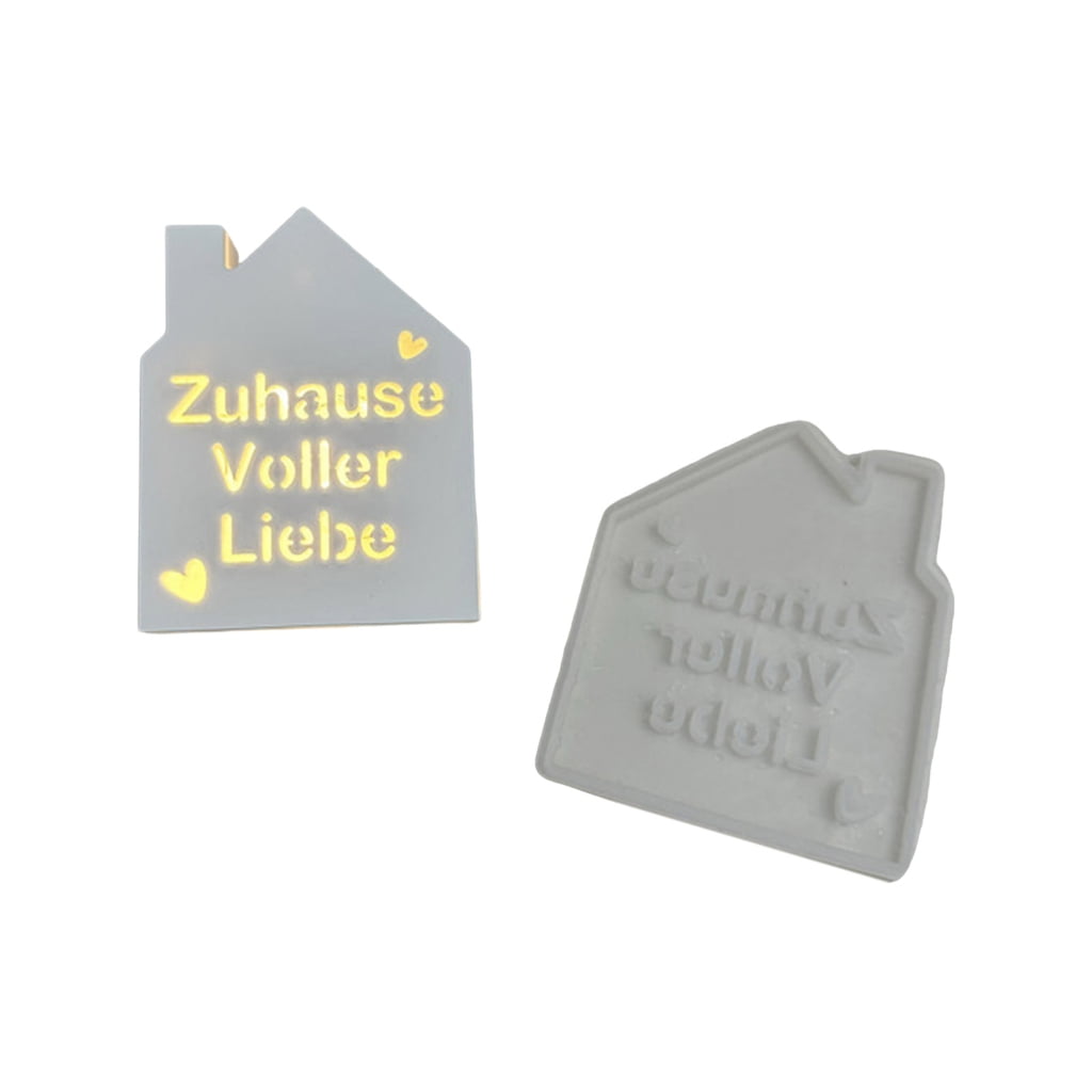 Aurgiarme Silicone Mold for Creative House Lamp and Art Projects Night ...