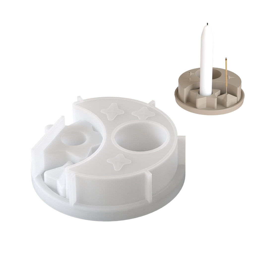 Aurgiarme Silicone Mould for Crafting Elegant Star and Moon Candle ...