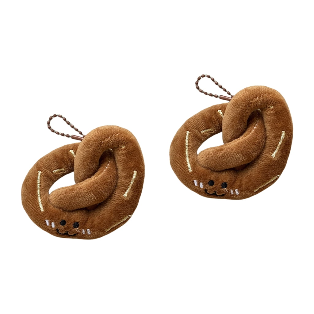 Aurgiarme Simulation Cartoon Pretzel Keychain for Toy Accessories ...