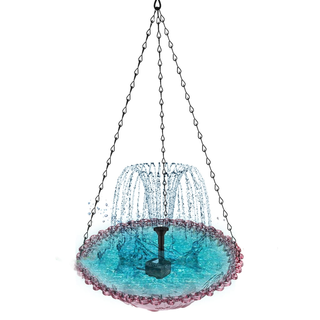 Aurgiarme Solar Power Bird Bathing Station Water Fountain for Garden ...