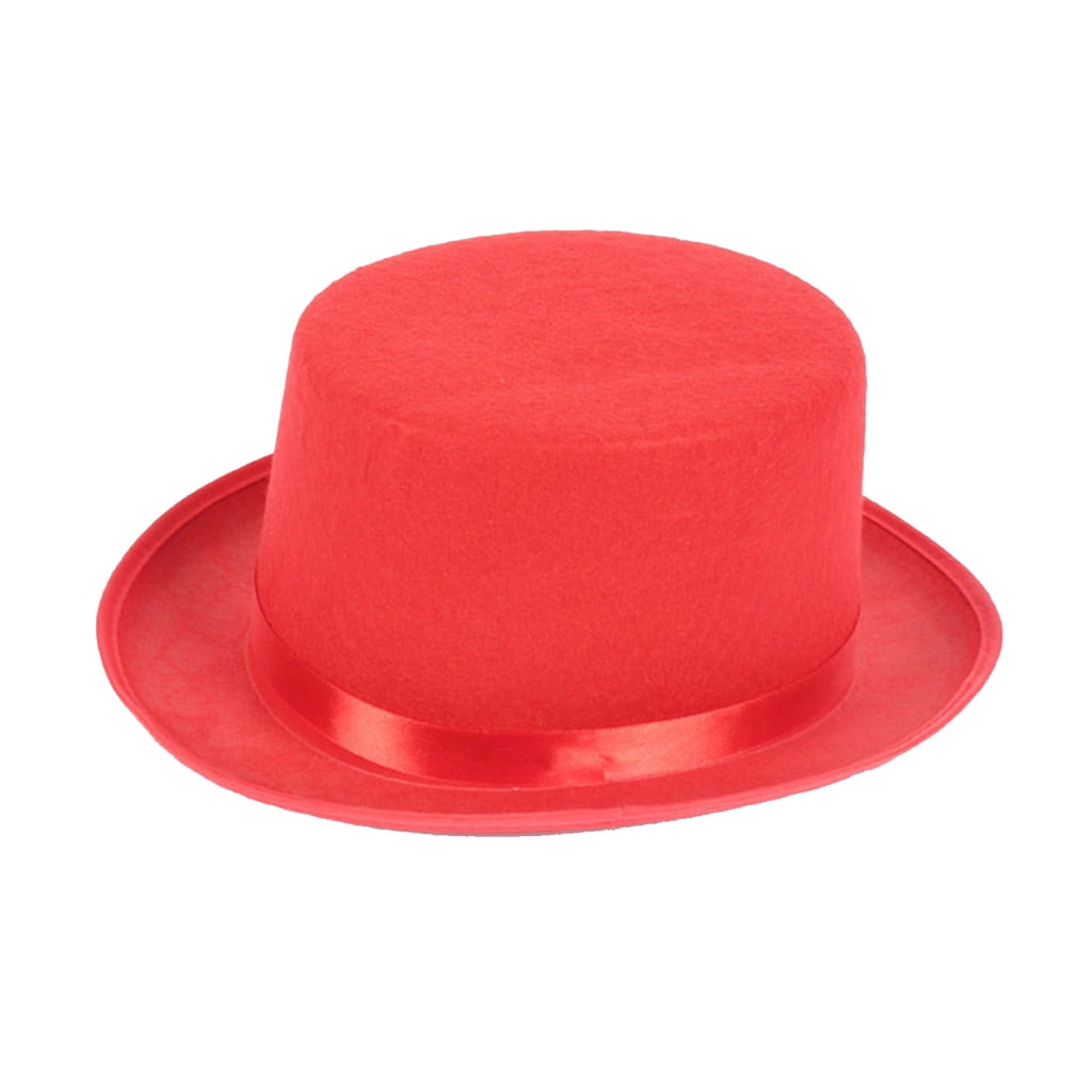 Aurgiarme Solid Color Felt Top Hat Magician Hat Gentleman Hat Party ...