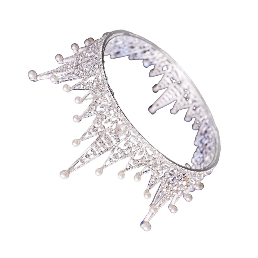 Aurgiarme Sparkling Crystal Tiaras Beautiful Bridal Crystal Pearls ...