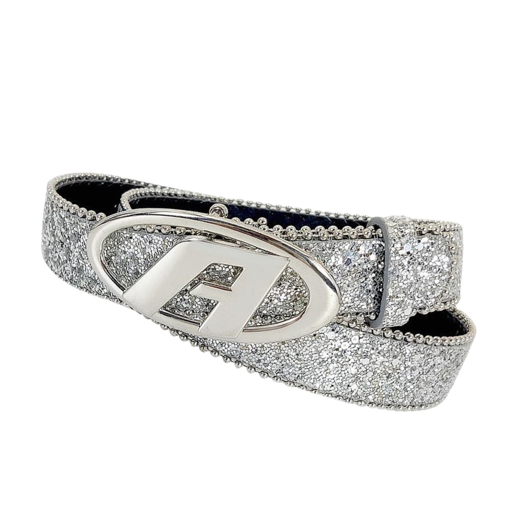Aurgiarme Sparkling Glitters Belt for Women Girl with Bead Trim ...