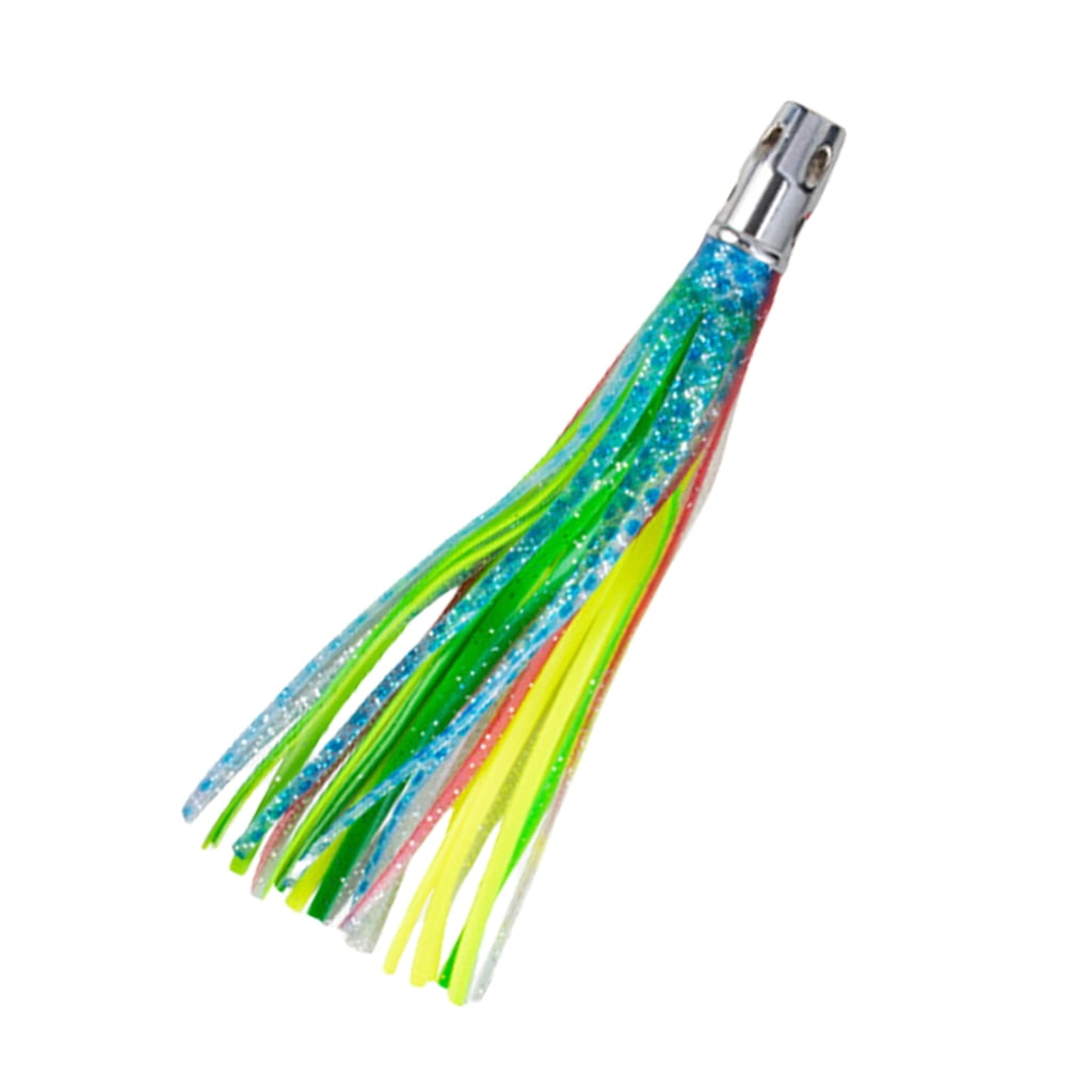 Aurgiarme Squid Skirt Lures Coppers Head Rigged Trolling Lures Metal ...