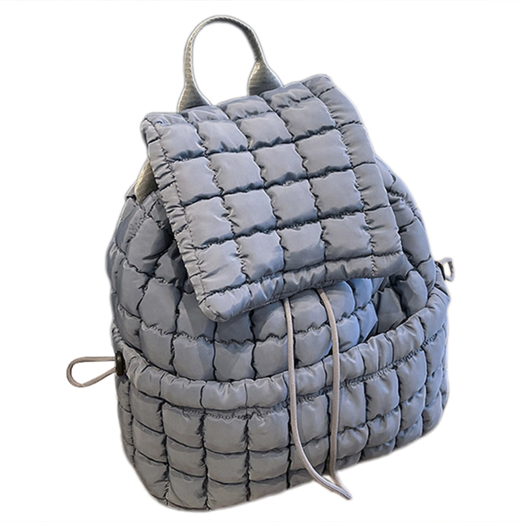 Aurgiarme Student School Backpack Drawstring Backpack Korean Styles Backpack Trend Quilted ...