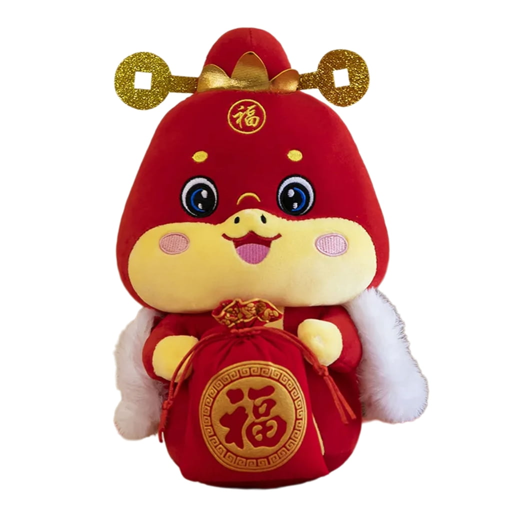 Aurgiarme Stuffed Animals 2025 Snake Chinese New Year Mascots Toy Soft Snake Figure 2025 Snake ...