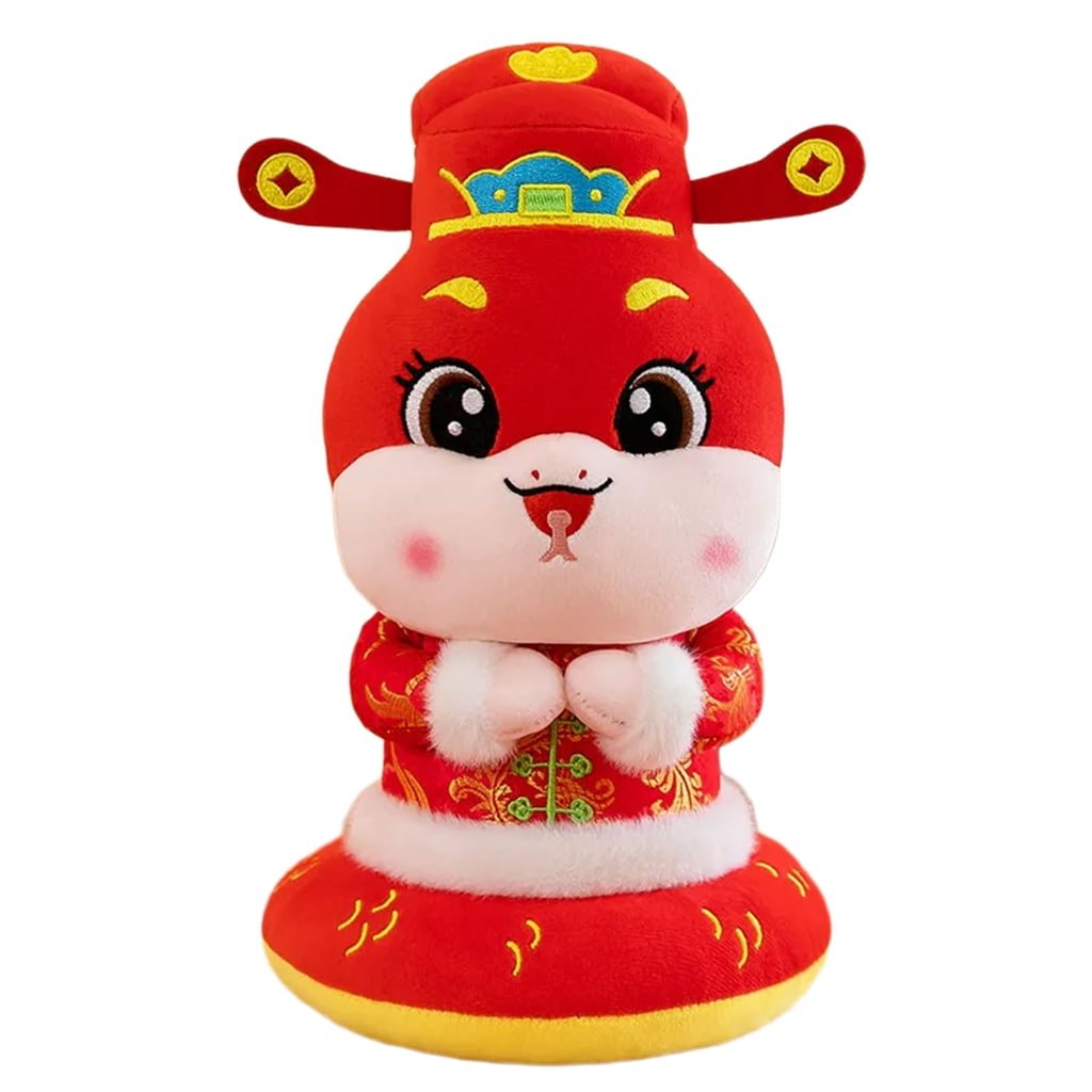 Aurgiarme Stuffed Animals 2025 Snake Chinese New Year Mascots Toy Soft Snake Figure 2025 Snake ...