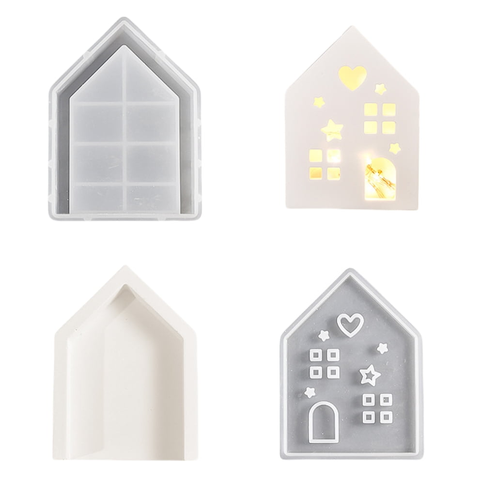 Aurgiarme Sturdy Hollow House Display Mould Multi Purpose Silicone Mold ...