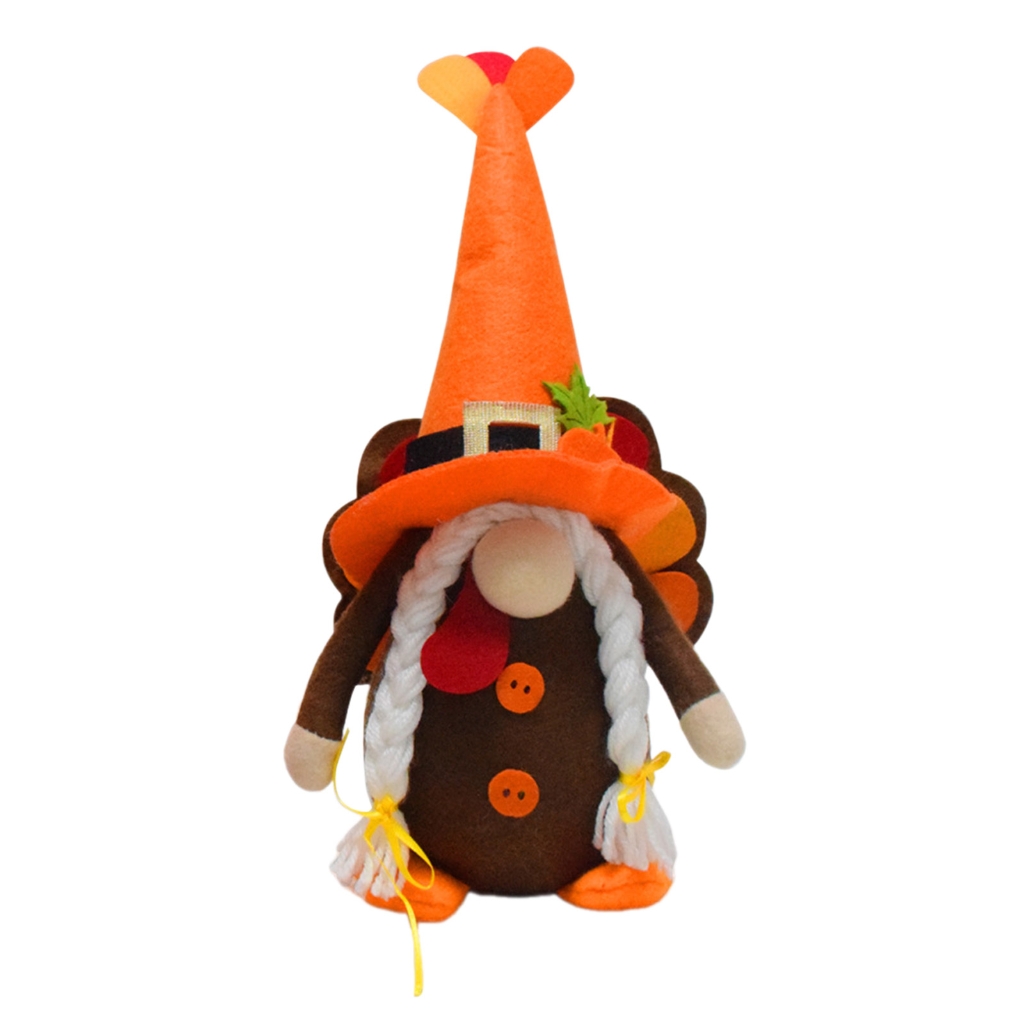 Aurgiarme Thanksgiving Turkey Stuffed Doll Standing Faceless Doll ...