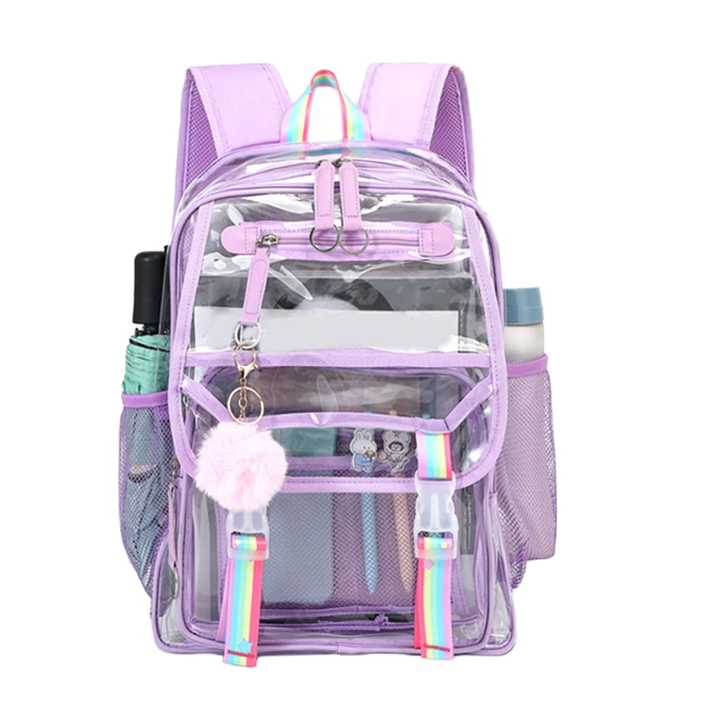 Aurgiarme Trendy Clear Backpack School Bag Large Capacity Daypack ...