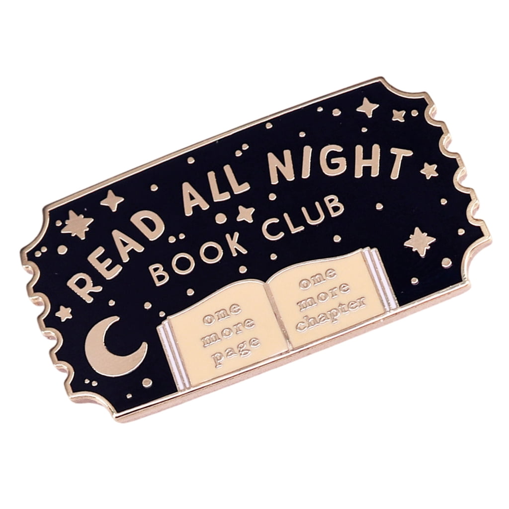 Aurgiarme Unique Book Club Pin Bookworm Badge Stylish Brooch Metal ...