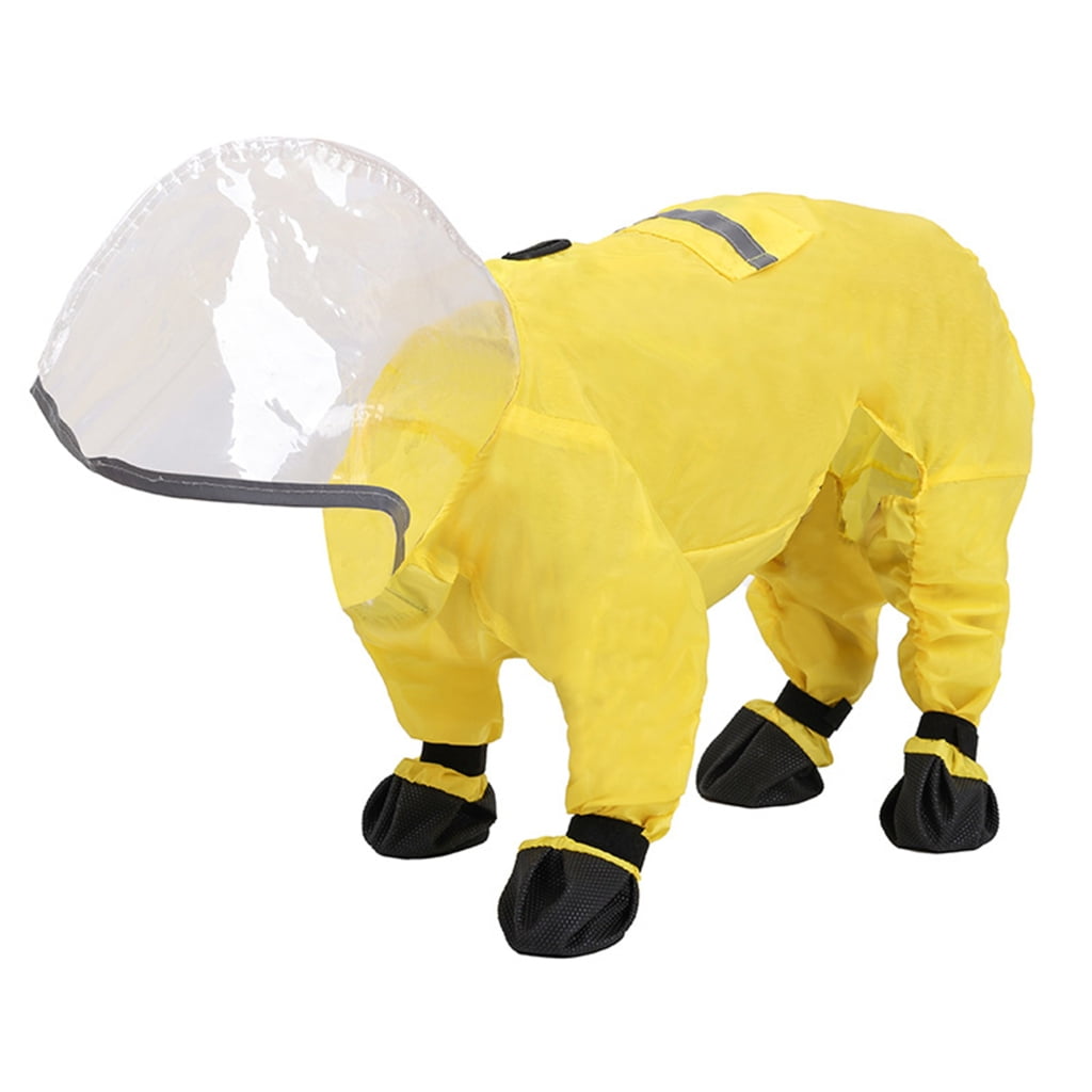Aurgiarme Windproof Dog Rain Coat with Foot Full Coverage Rain Jackets ...