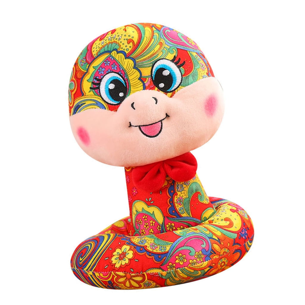 Aurgiarme Zodiacal Snake Mascots Dolls Festival Soft Plush Toy Chinese New Year Celebration ...