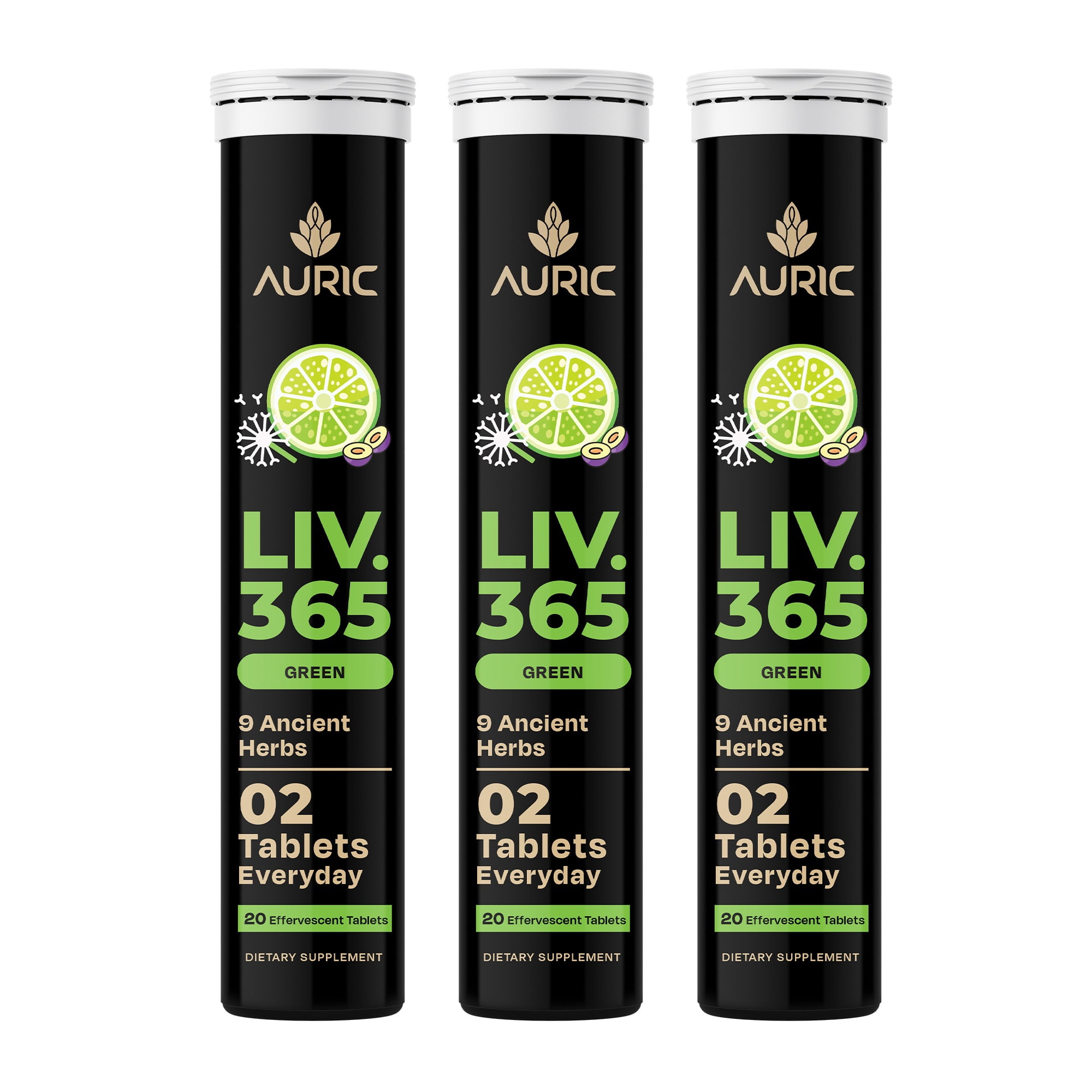 Auric Liv365 Liver Detox Supplement 60 Tablets | Lemon Flavour Advanced ...