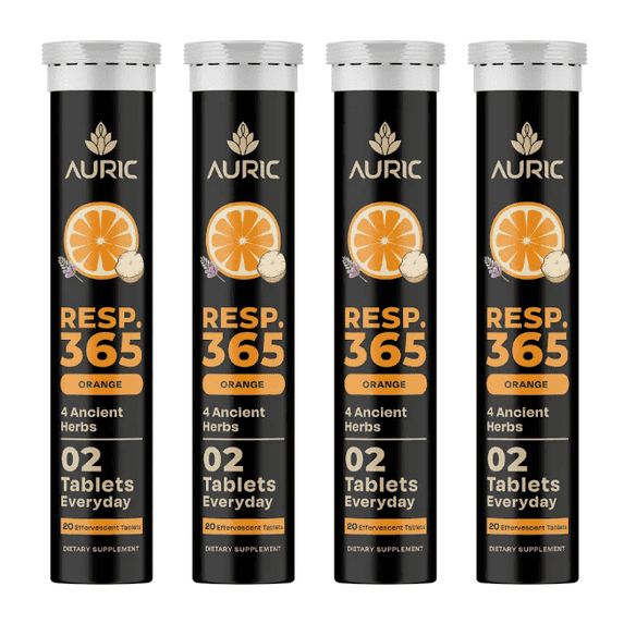 Auric Resp.365 Supplement 80 Tablets | Natural Lung Cleanse & Detox ...