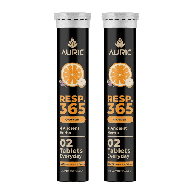 Auric Resp Supplement 40 Tablets | Natural Lung Cleanse & Detox with ...