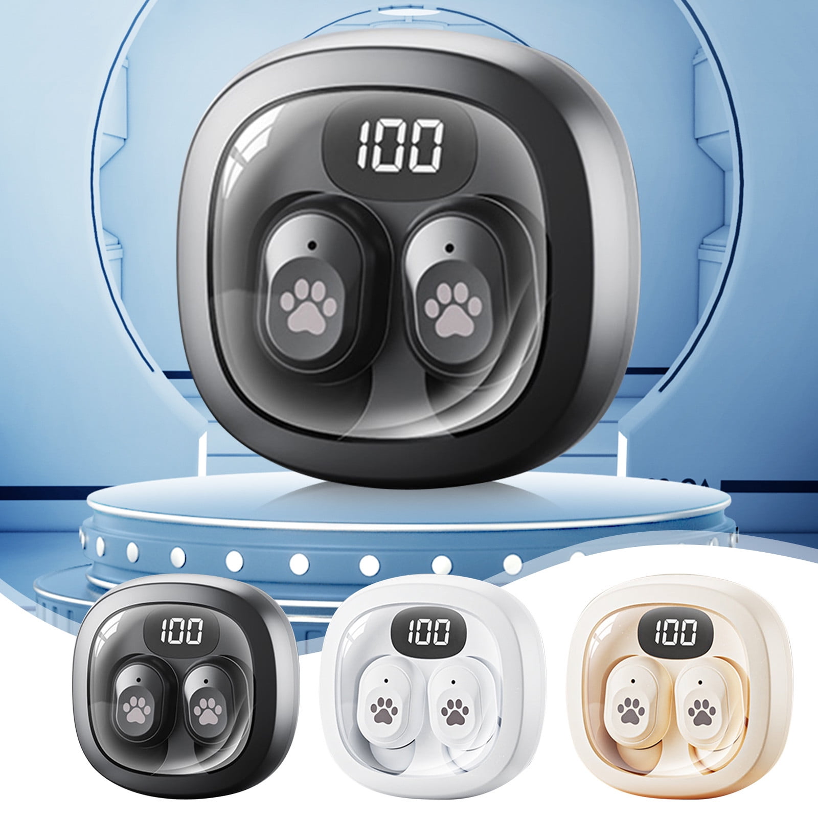 Auriculares inalámbricos Auriculares Bluetooth 5,4 inalámbricos verdaderos con sudor de carga ...