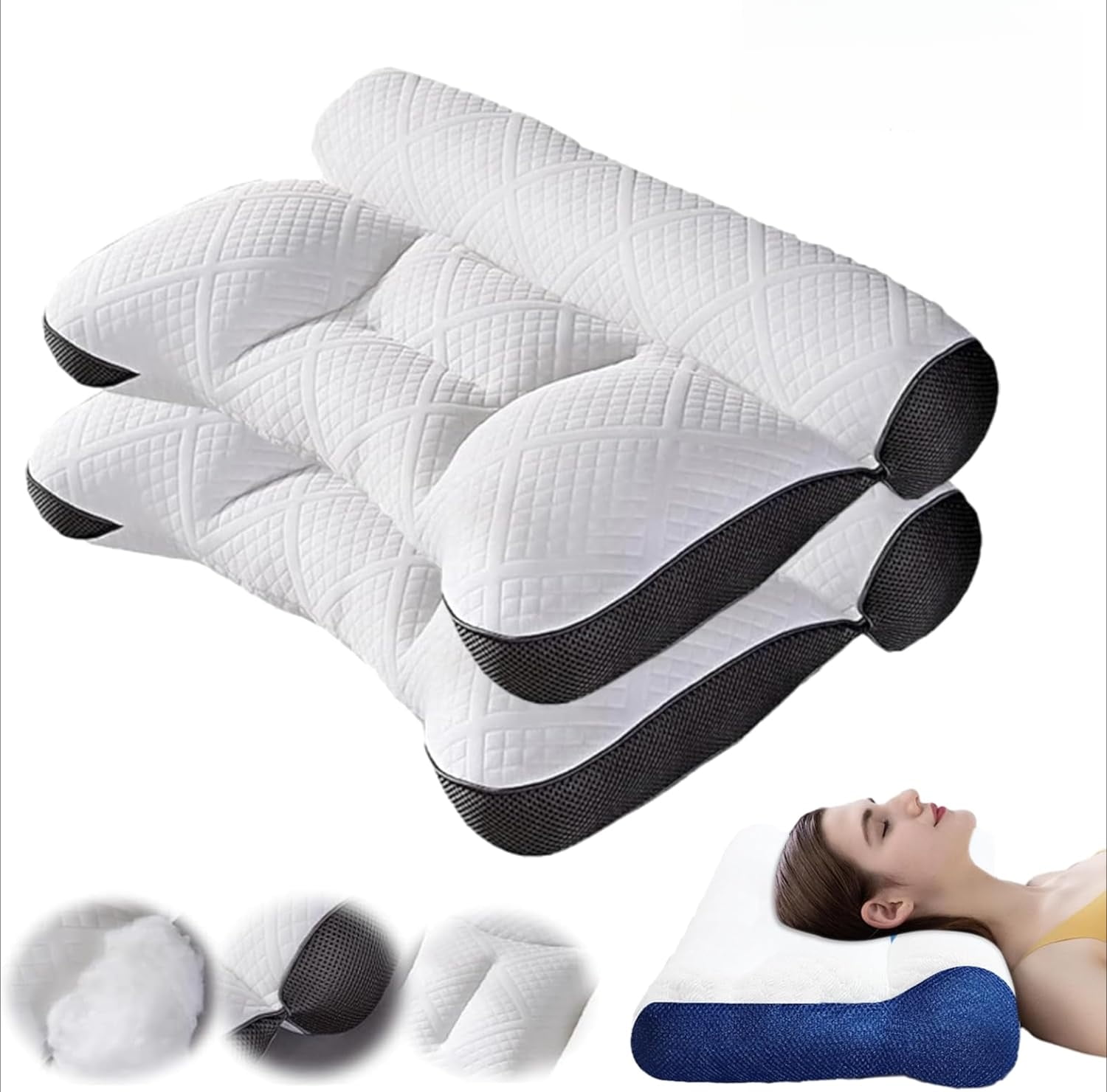 Auricz Pillow, Auricz Cloud Nest Down Pillow, Sleep Enhancing Ergonomic ...