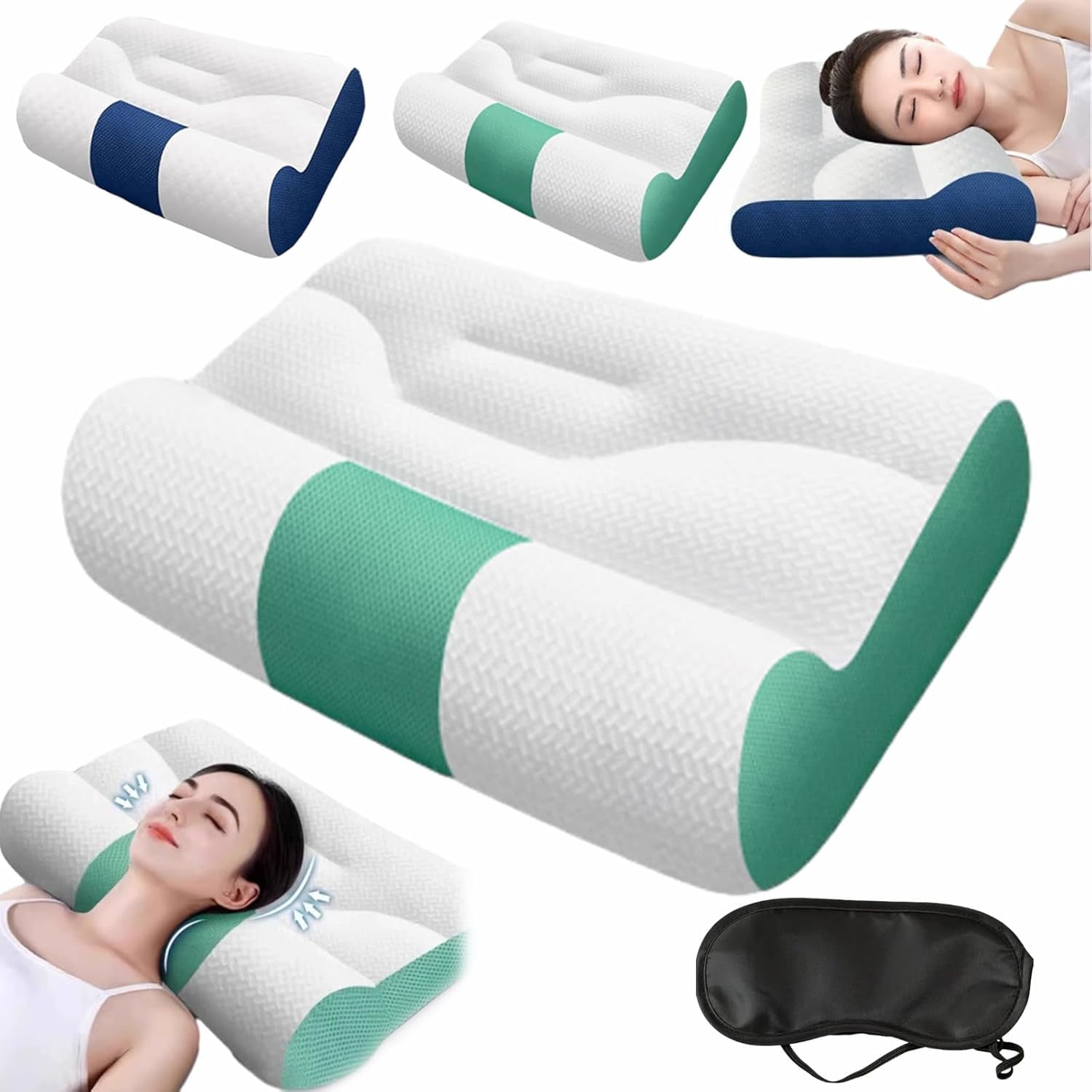 Auricz Pillow, Cervical Support Pillows for Sleeping, Cloud Nest Down ...