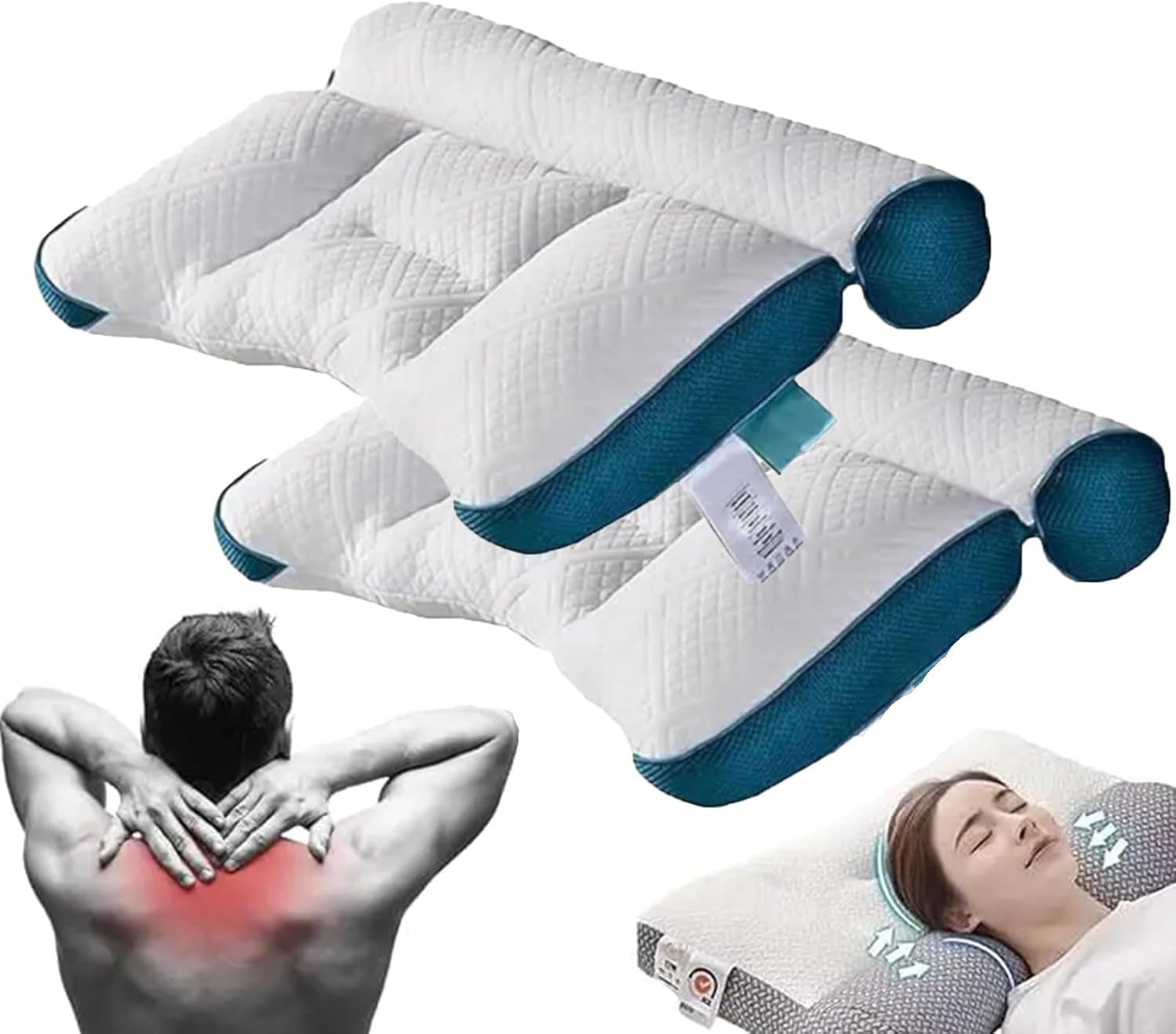Auricz Pillow, Cloud Nest Down Pillow, 2025 Upgraded Ergonomic Sleep ...