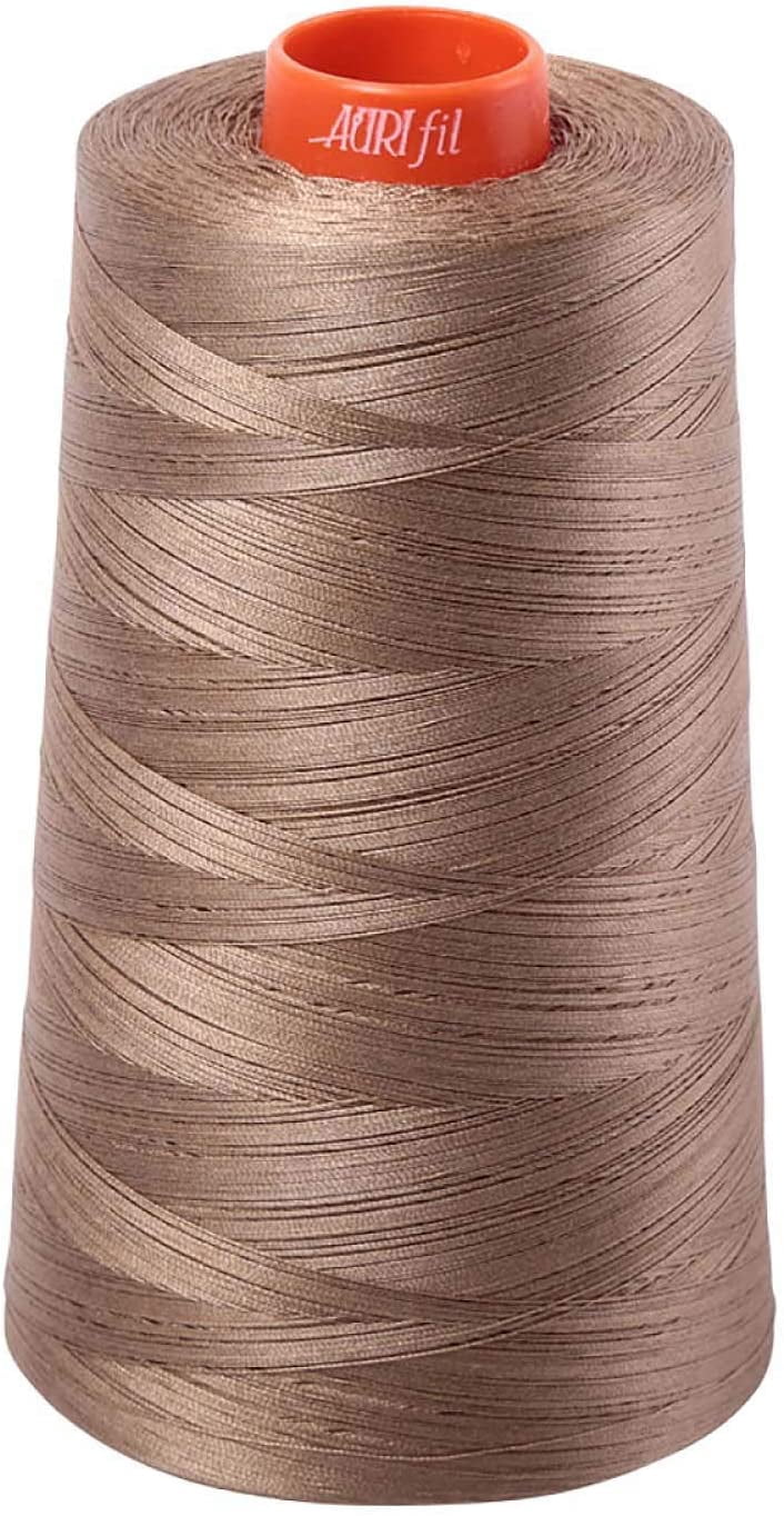 Aurifil 2370 Mako 50 Wt 100% Cotton Thread, 6,452 Yard Cone Sandstone - Walmart.com